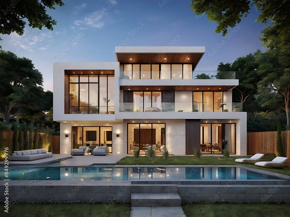 Discover this stunning modern house, featuring sleek architecture and ...