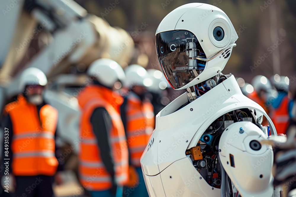 Humanoid Ai Robot aiding Search and Rescue First responders in a ...