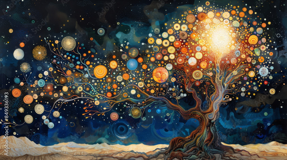 Molecular Tree of Knowledge Stock Illustration | Adobe Stock