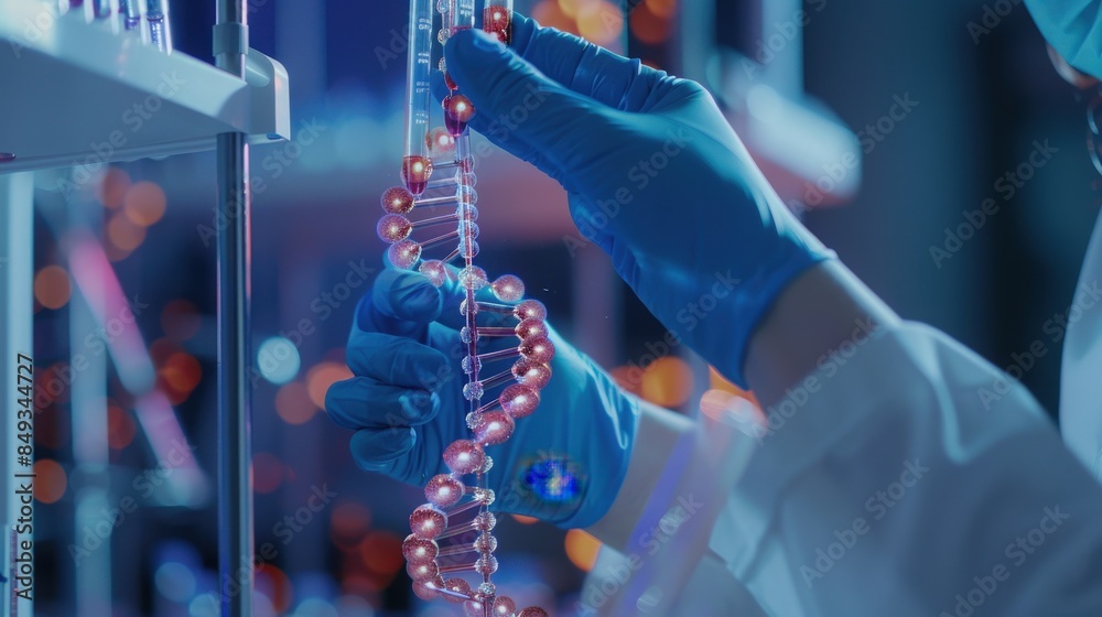 Health researchers meticulously analyze data on DNA gene transfer and ...