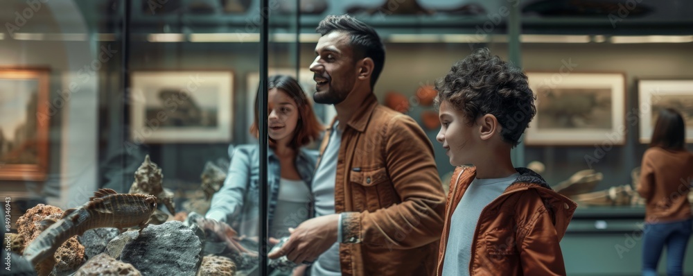 Family visiting an art museum for National Collect Rocks Day, September ...