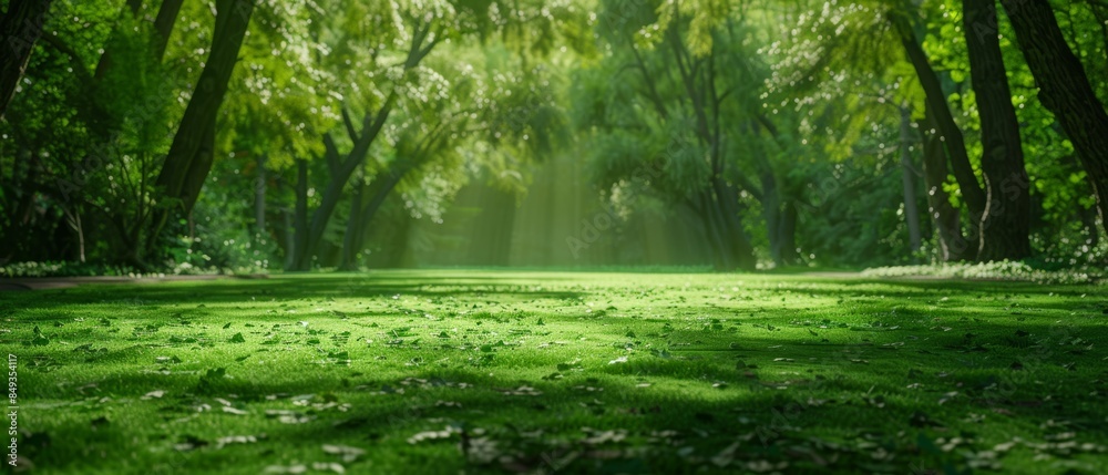 Vibrant Gradients in Outdoor Park - Green Screen for Nature Videos and ...