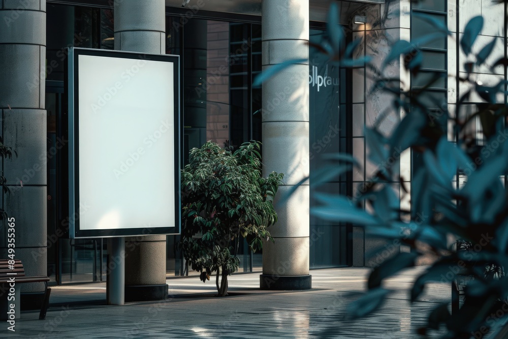 Public areas into advertising opportunities with empty, blank white ...