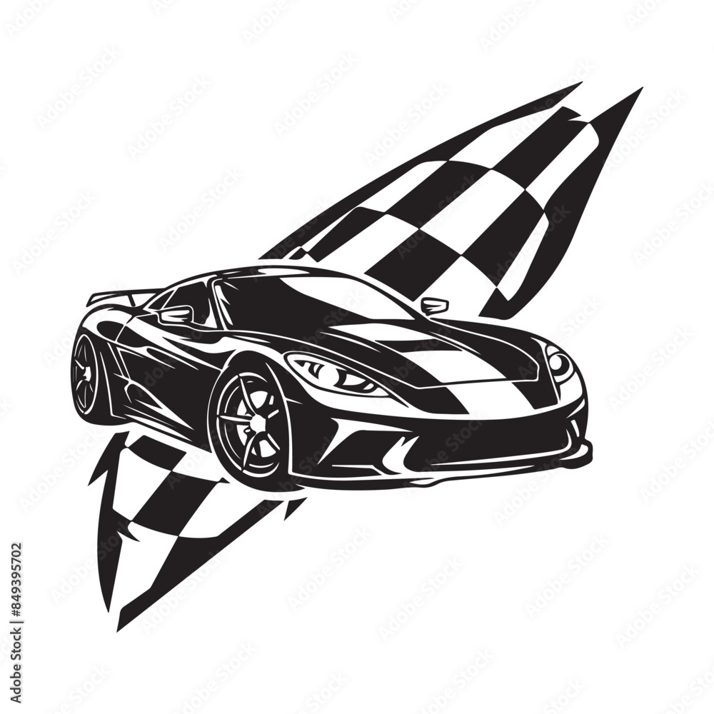 Car Racing Logo Vectors and Illustrations. Race car racing isolated on ...
