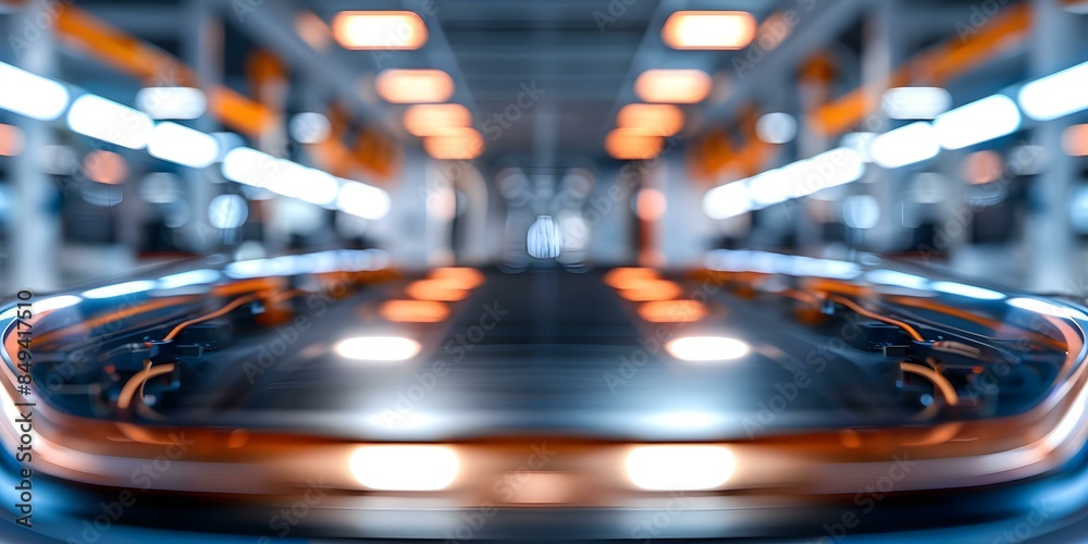 Detailed view of wiring components in an electric vehicles battery pack ...