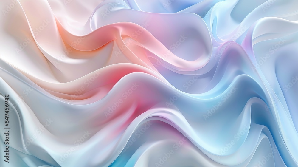 An abstract background featuring interlocking wave patterns in soft ...