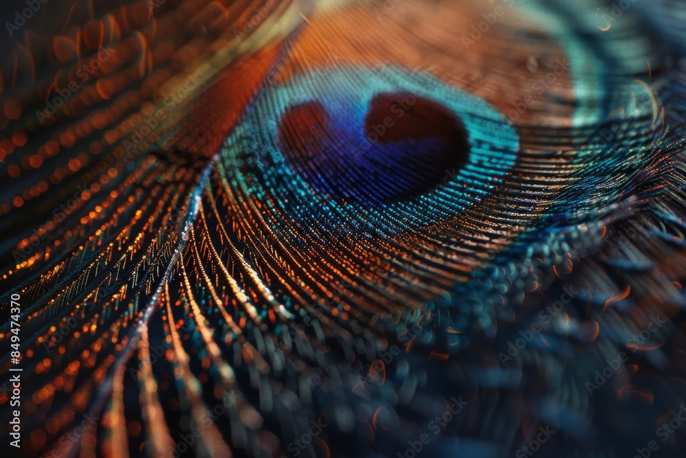 Experience the mesmerizing texture of a peacock feather brought to life ...