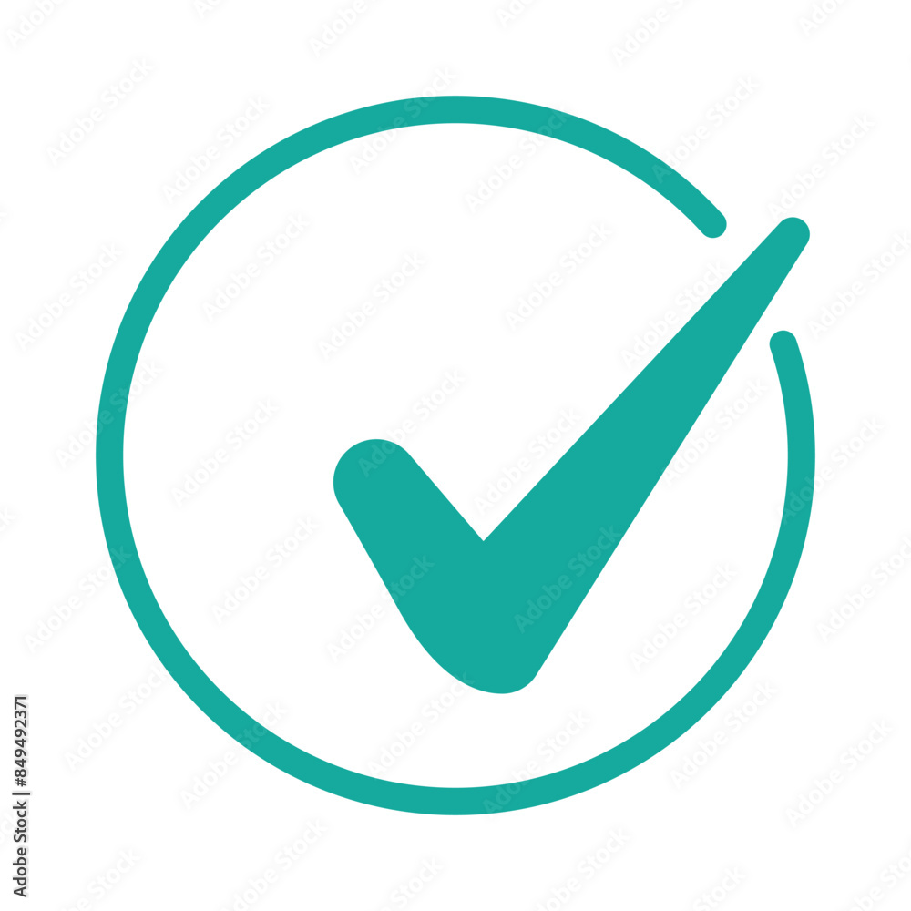 Checkmark Icon Vector Logo template. Check list button icon. Check mark ...