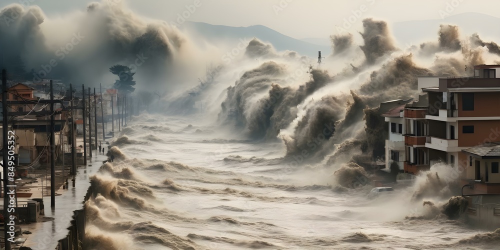 Devastation strikes coastal town as massive tsunami causes widespread ...