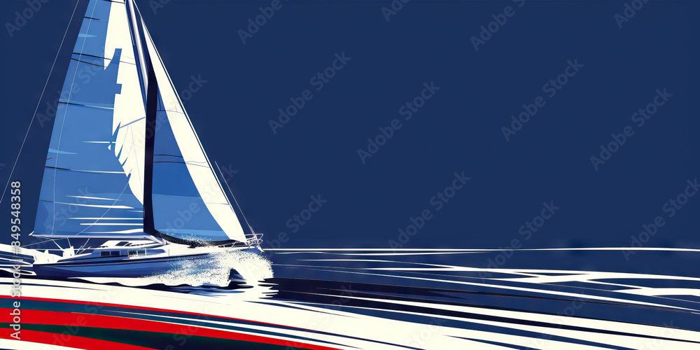 Nautical and Maritime: Navy blue, white, and accents of red create a ...