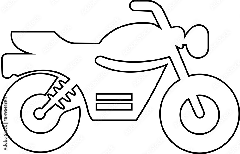 motorcycle, bike, and motorbike line icon. Side view motorcycle for ...