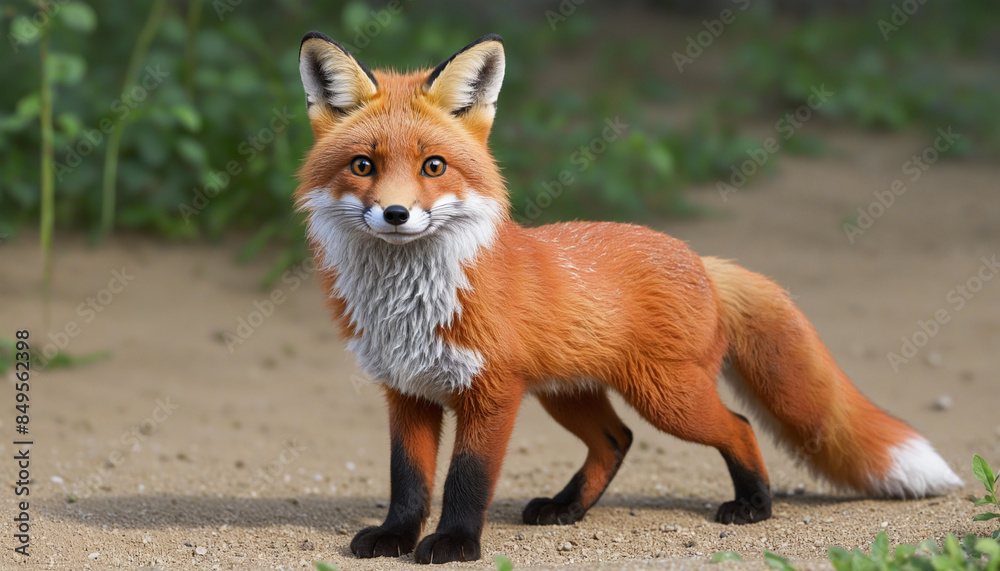 Adorable red fox clay cartoon animation created with AI technology ...