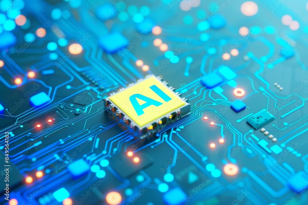 AI driven robotics assembly line, demonstrating the integration of ...