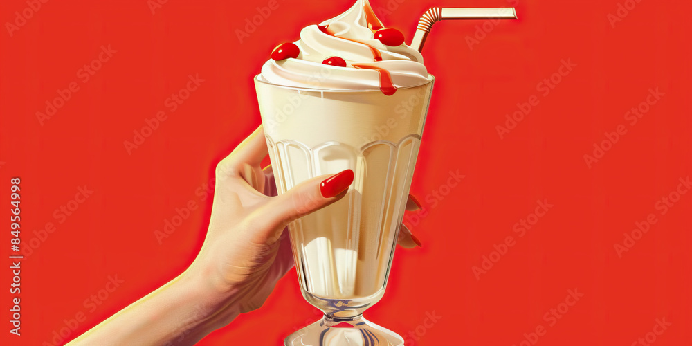 Food (Milkshake): A figure holding a milkshake, symbolizing the popular ...