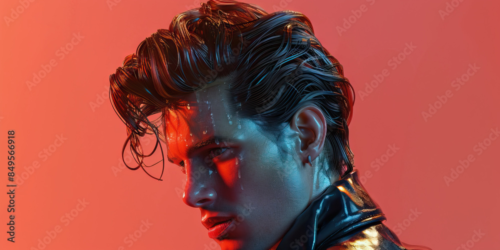 Hairstyle (Greaser Hair): A figure with greaser-style hair ...