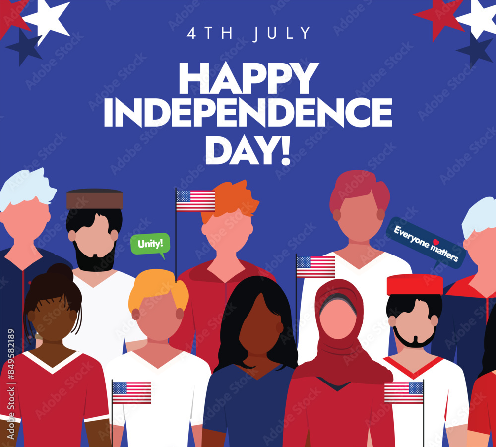 Happy Independence day USA 4th July. USA independence day celebration ...