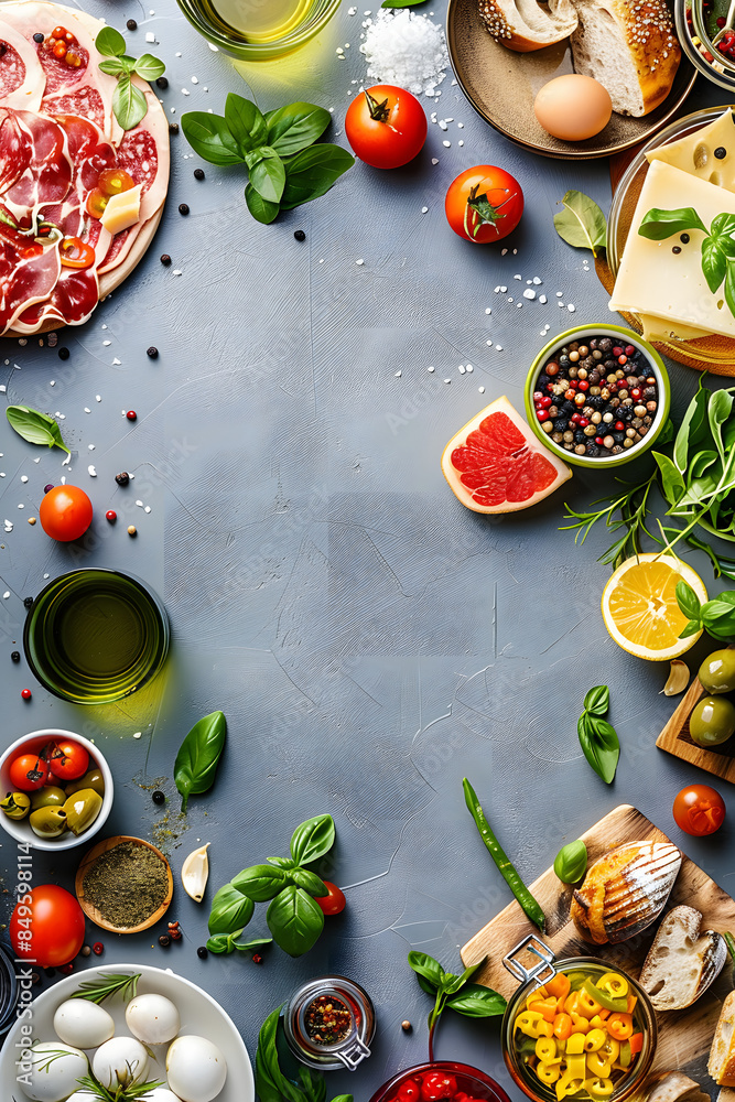 Modern mediterranean restaurant menu template featuring food ...