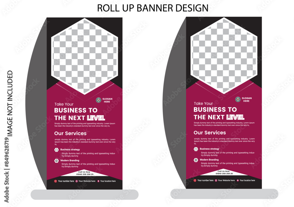 highly versatile corporate style business stand banner template ...