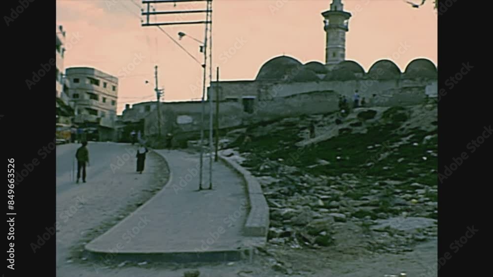 GAZA, PALESTINE, ISRAEL - CIRCA 1979: the Great Mosque of Gaza ...