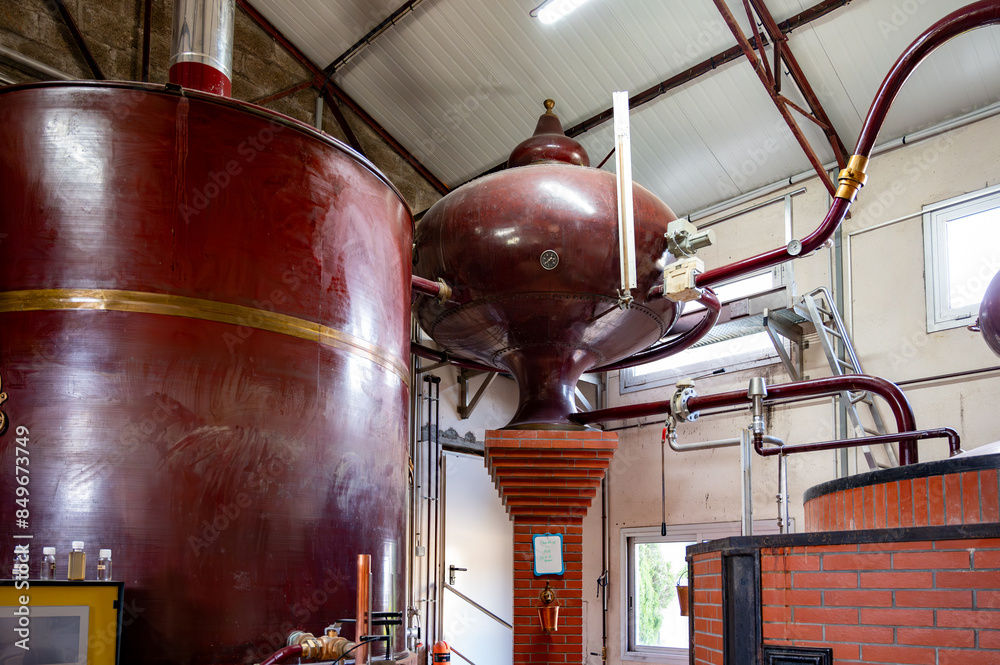 Foto de Double distillation process of cognac spirit in Charentias ...