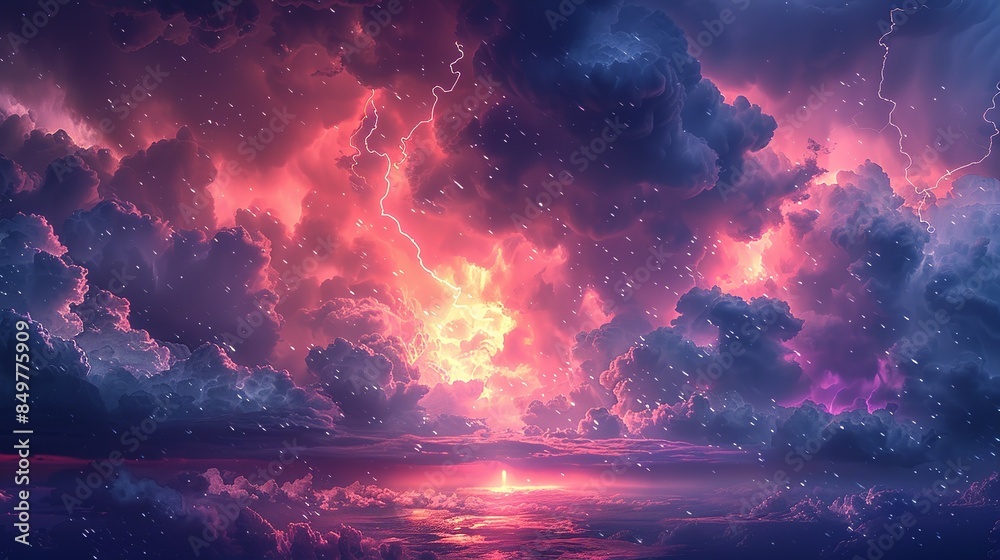 A dramatic portrayal of an angry sky, with thick, roiling storm clouds ...