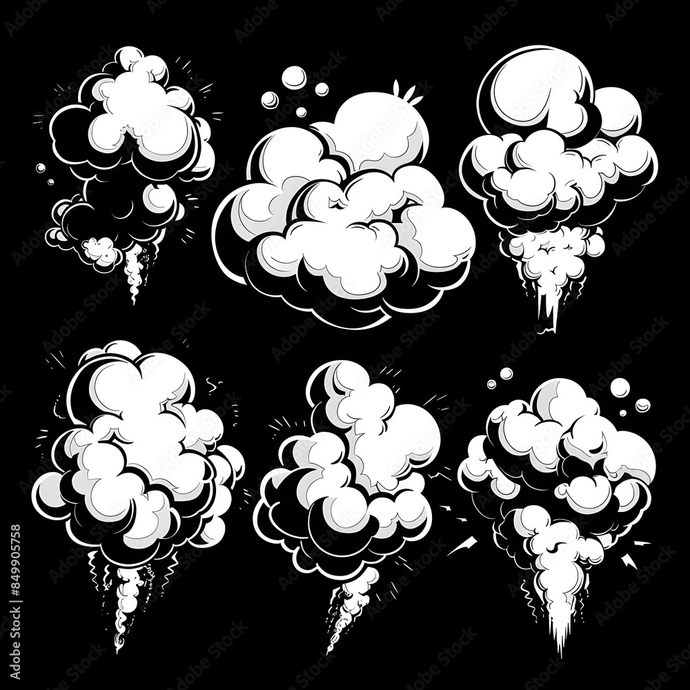 Explosion burst fire effect of exploded dynamite with energy flashes ...
