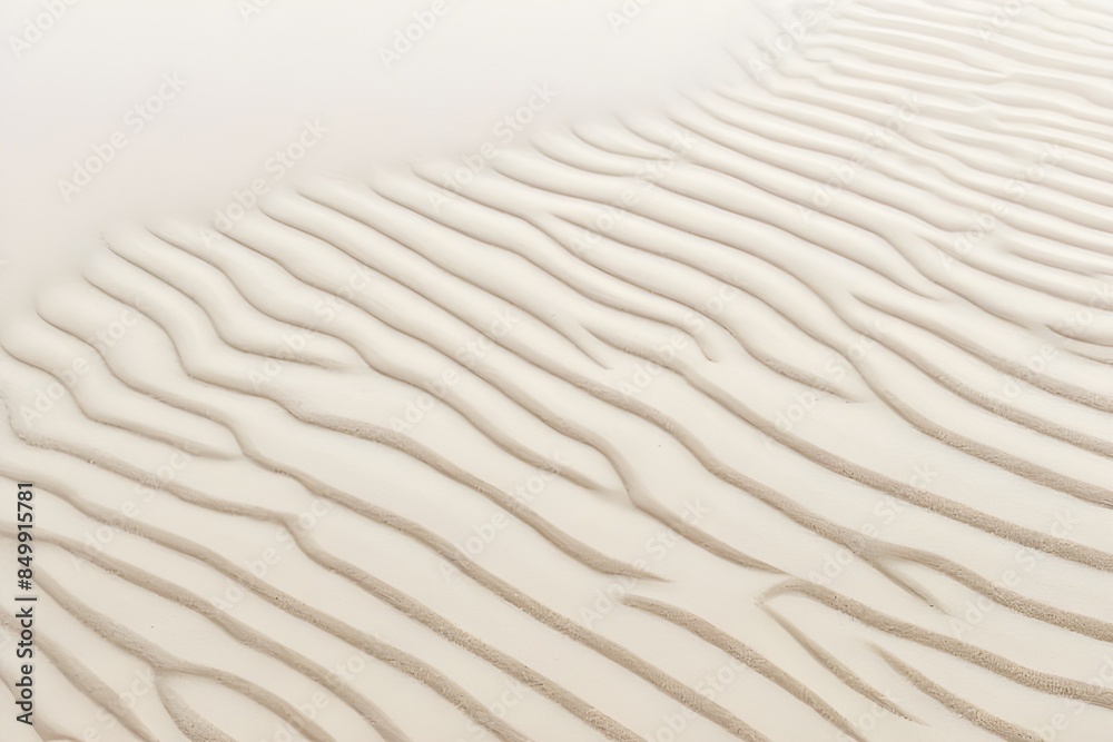 Abstract sand dunes in the desert or a white sandy beach might be a ...
