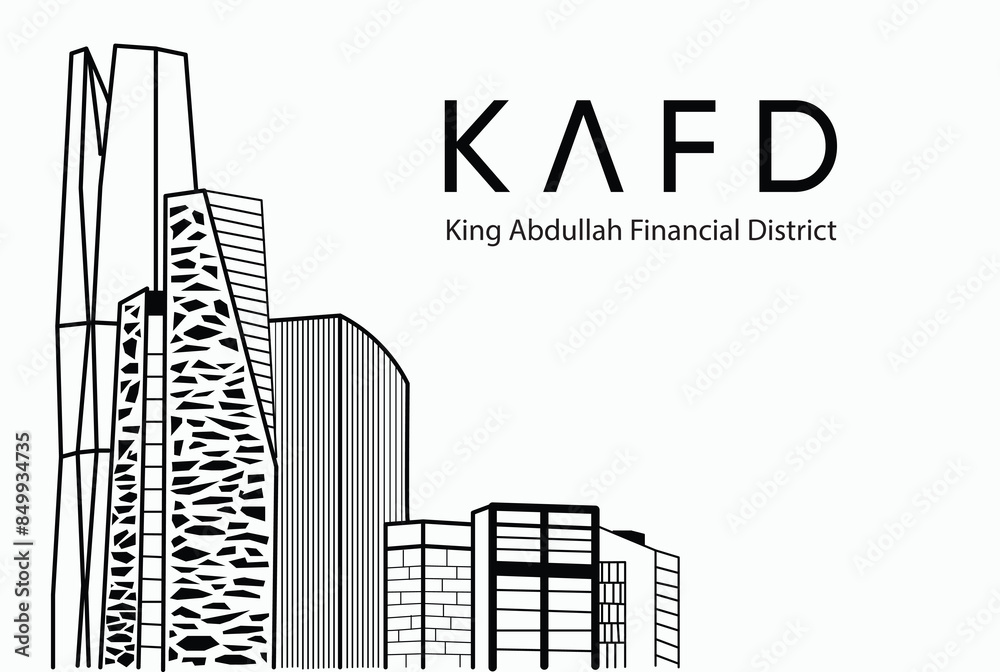 Architectural Illustration of King Abdullah Financial District (KAFD ...