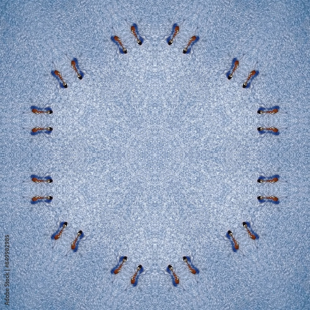 Red fire ants pattern as background for flyer, brochure, calendar ...