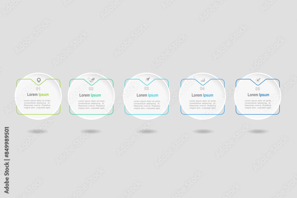infographic elements template, business concept with 5 steps, multi ... infographic elements template, business concept with 5 steps, multi ...