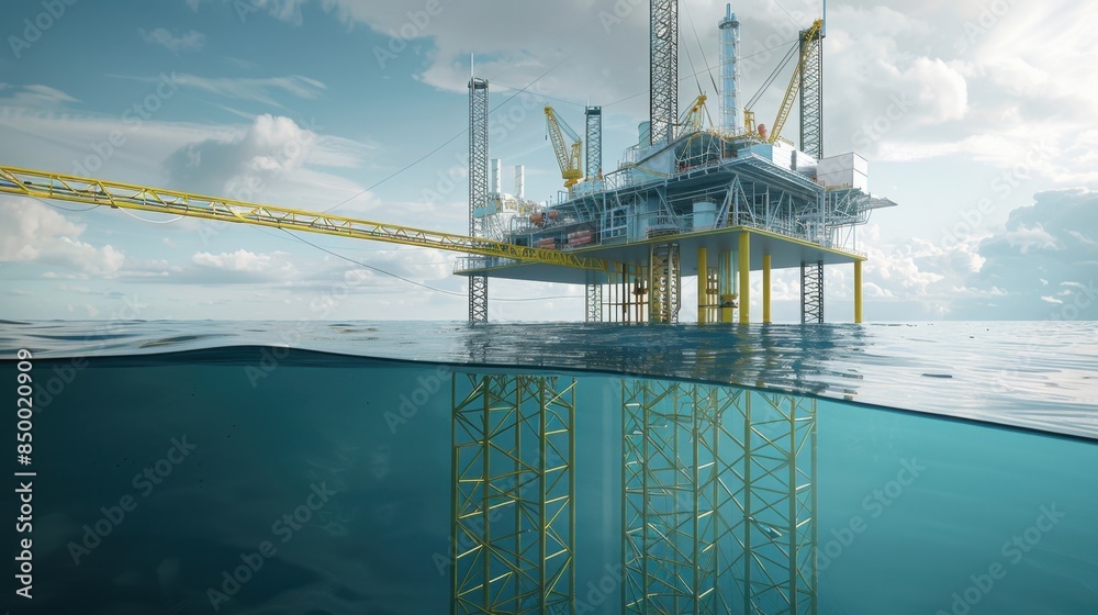 Illustrate a high voltage distribution system powering an offshore oil ...