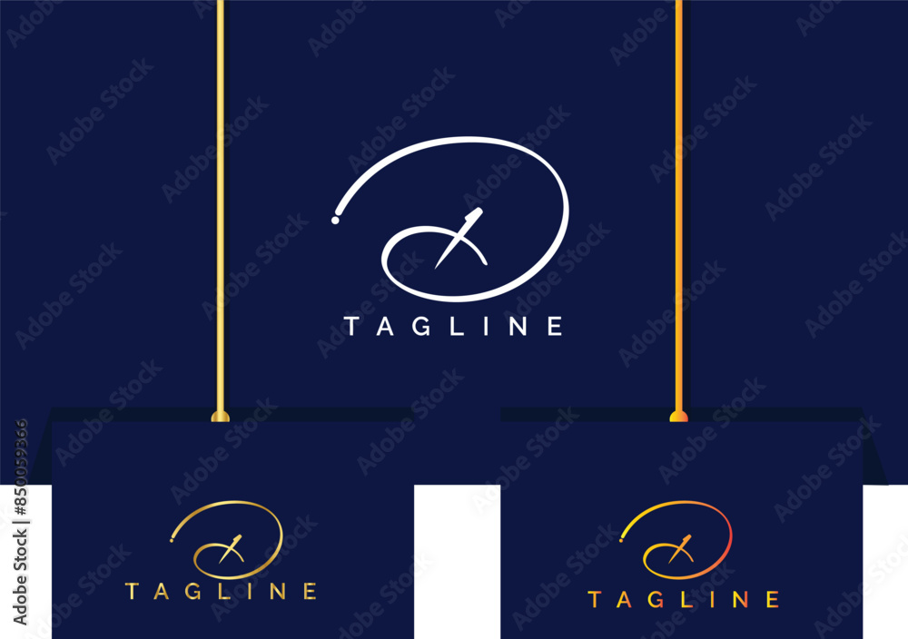 Signature d letter logo design. Handwritten d logo. Business. Letter d ...