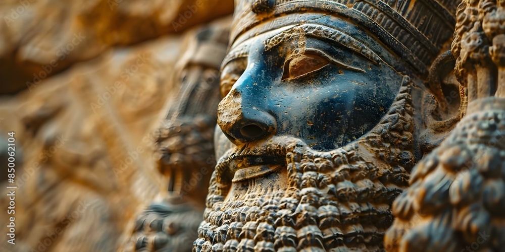 Mesopotamian religion features Ea the god of magic and wisdom. Concept ...