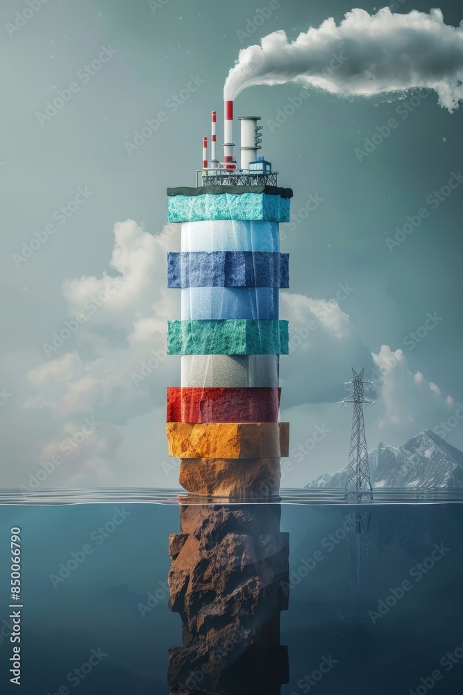 A visual representation of the carbon footprint associated with ...