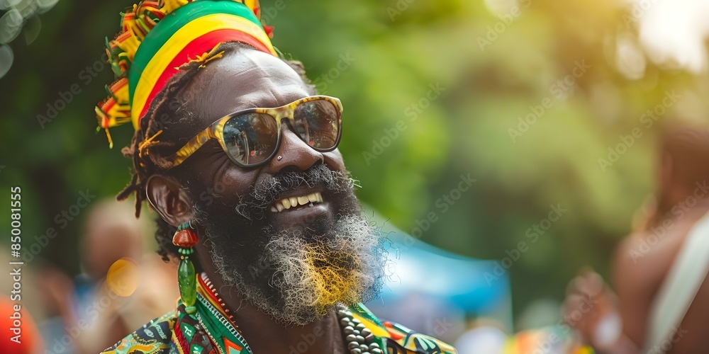 Rastafarian music festival celebrating reggae culture and community ...