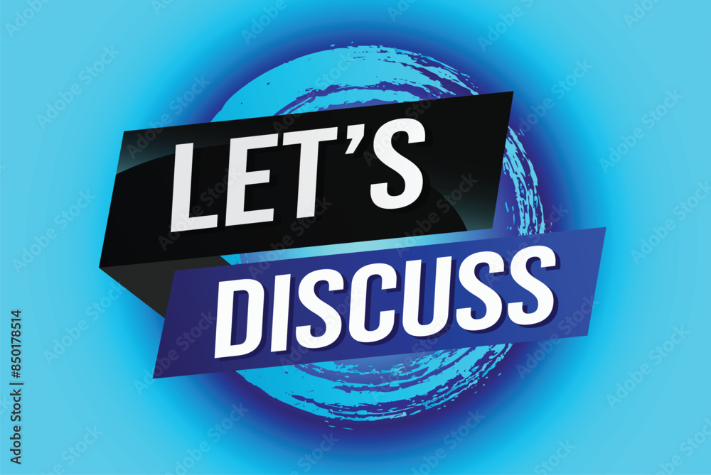 Let's discuss word concept vector illustration with lines 3d style for ...