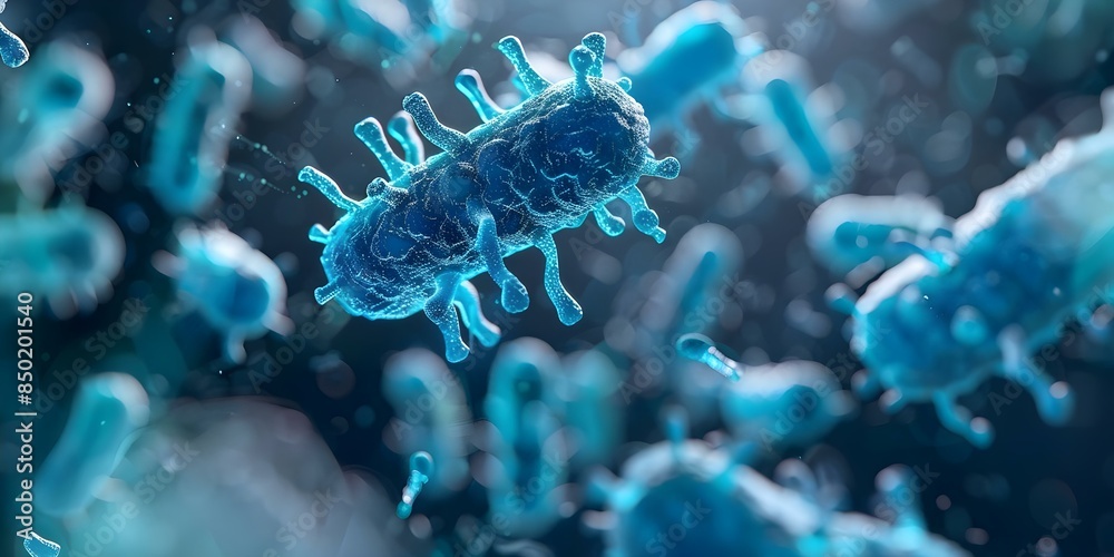 Foto de Realistic image of bacteria being removed from the system in a ...