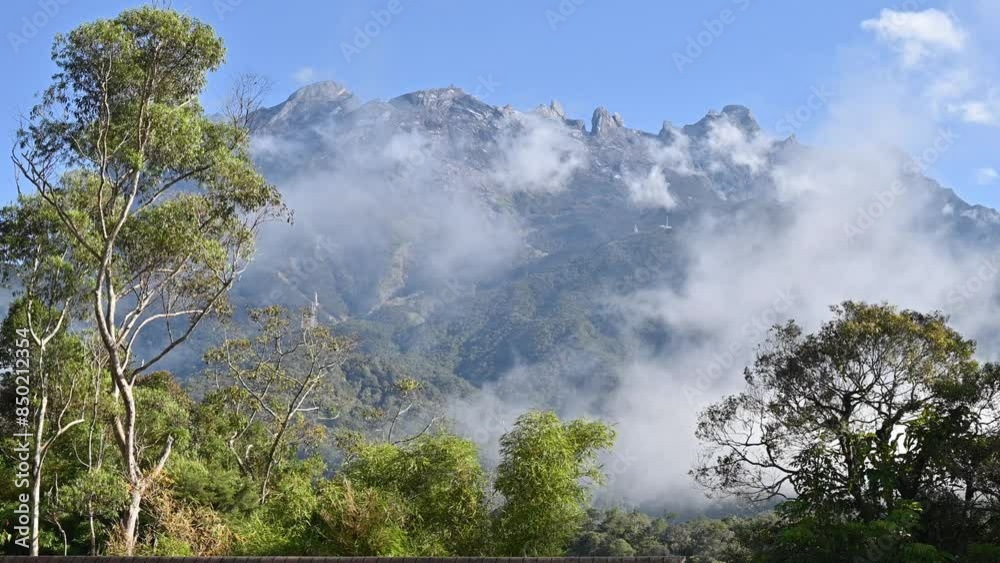 Mt.Kinabalu the highest mountains in Malaysia seen from Kinabalu Park ...