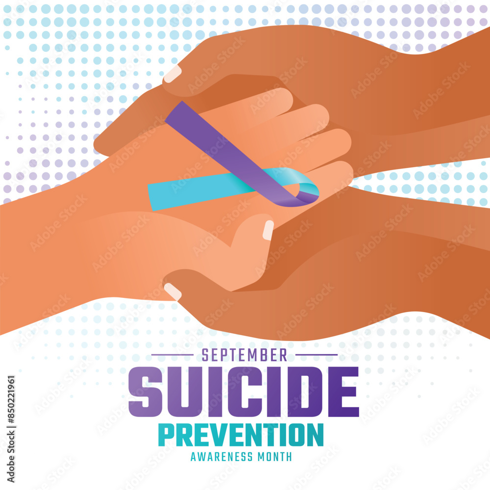 Suicide prevention awareness month - Hand hold hand care and connection ...
