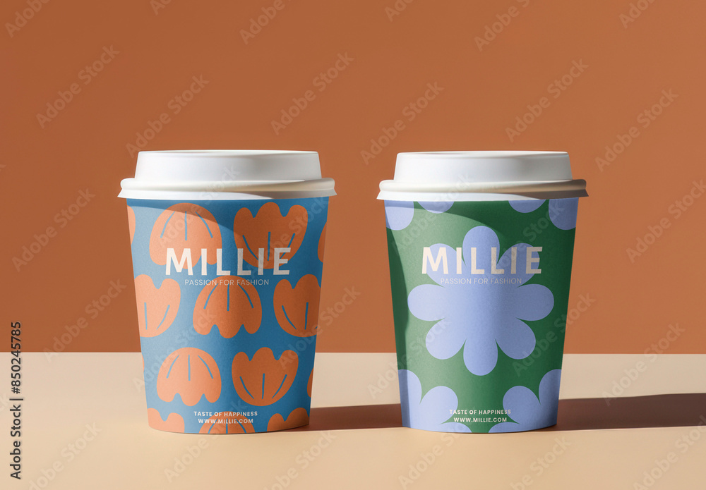 Hot Coffee Cup Mockup With Generative AI Stock Template | Adobe Stock