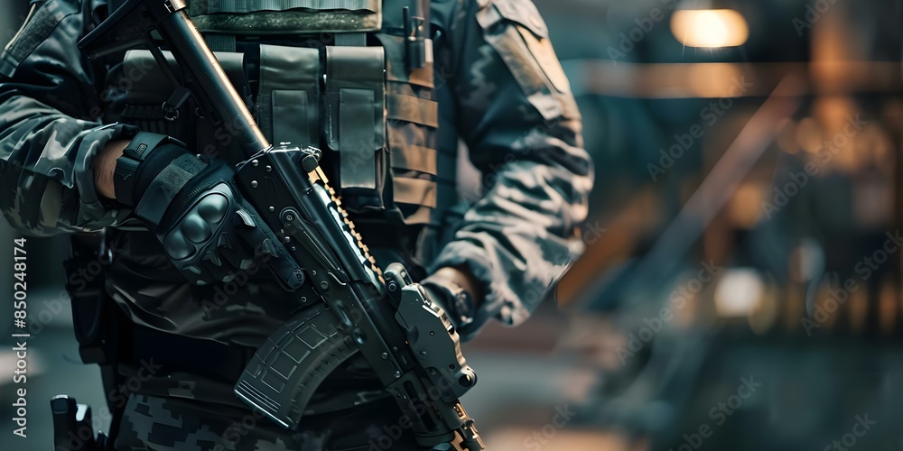 Elite soldier in police SWAT team with special forces training. Concept ...