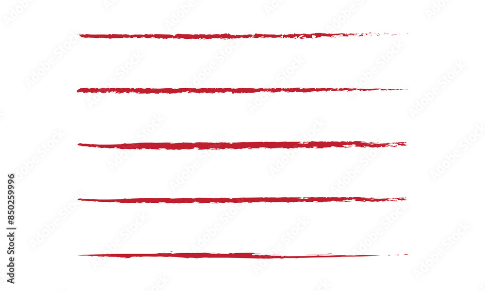 Line underline red crayon brush pencil pen marker paint stroke. Line ...