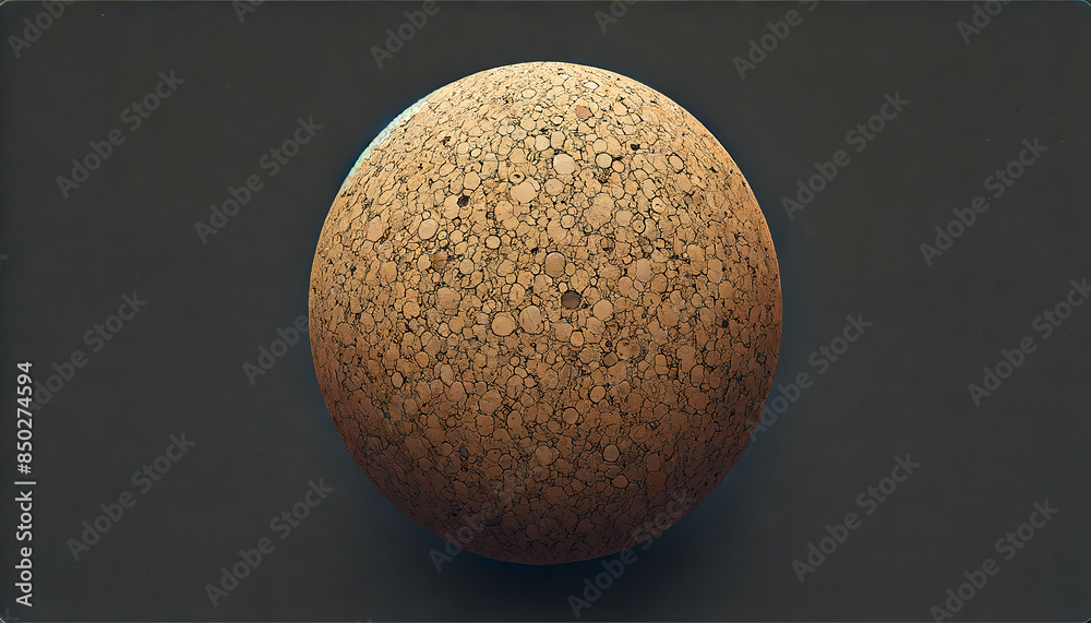 Seamless slightly dark brown cork texture background with fine holes ...