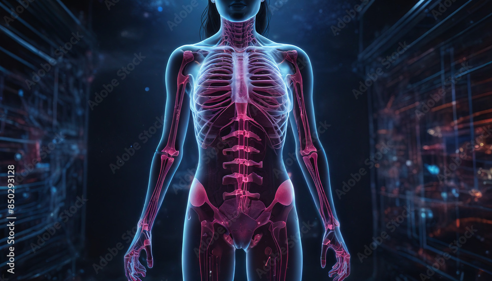 Advanced Digital Art of Human Skeletons: High-Resolution 3D ...