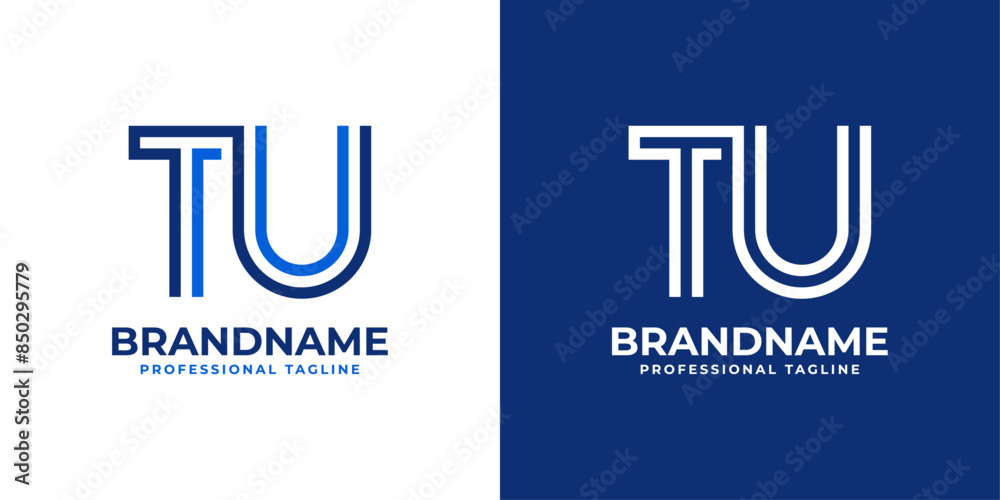 Letters TU Line Monogram Logo, suitable for business with TU or UT ...