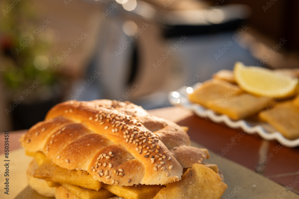 Panelle sandwich bread is a traditional street food from sicily italy ...