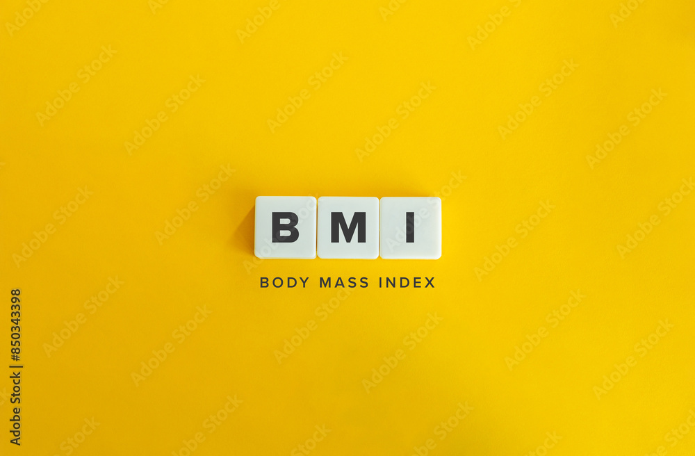 Body Mass Index (BMI). Text on Block Letter Tiles on Flat Background ...
