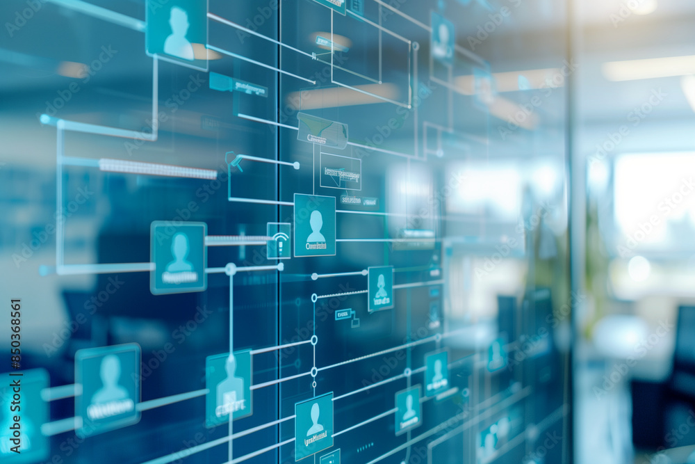 Projected on a virtual screen, the organizational infrastructure ...