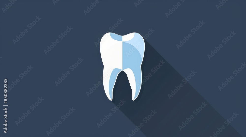 The tooth icon points the way in sleek flat design the ultimate 2d icon ...