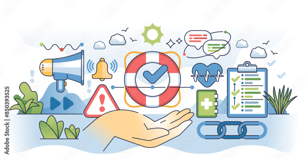 Crisis intervention with medical assistance and support outline hands ...